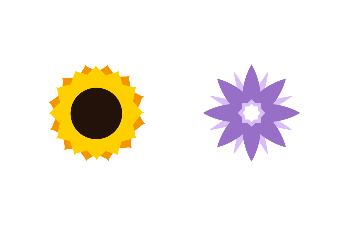 12 Contemporary Flower Icons - Creative VIP