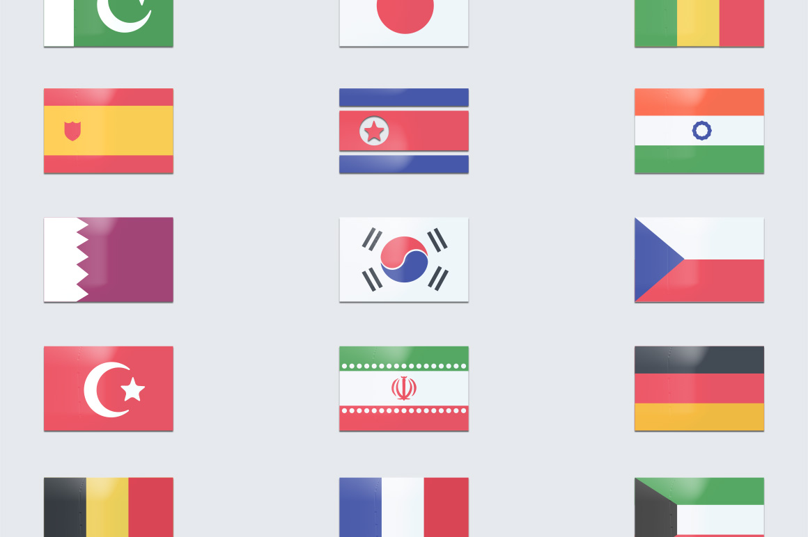 45 Beautiful Flag Icons - Creative VIP