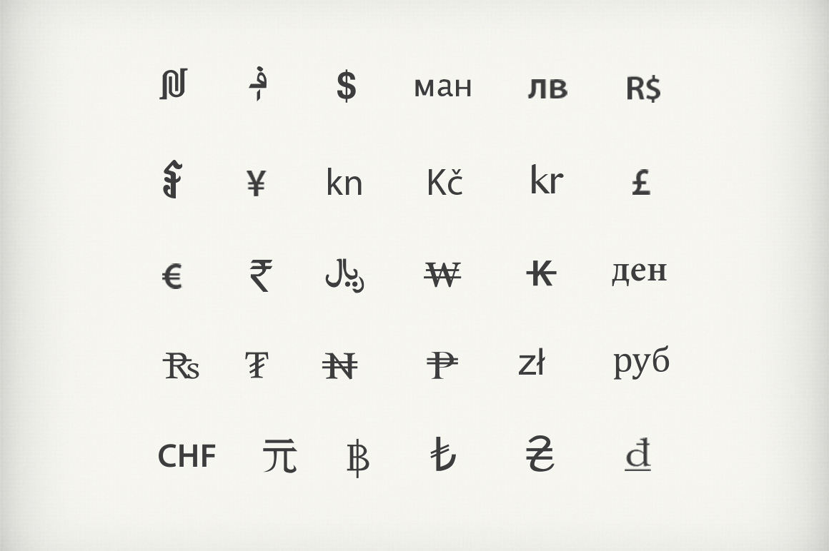 Currency Symbols Creative VIP