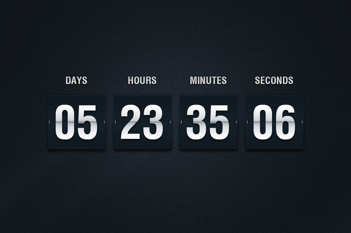 Flip Countdown PSD Creative VIP